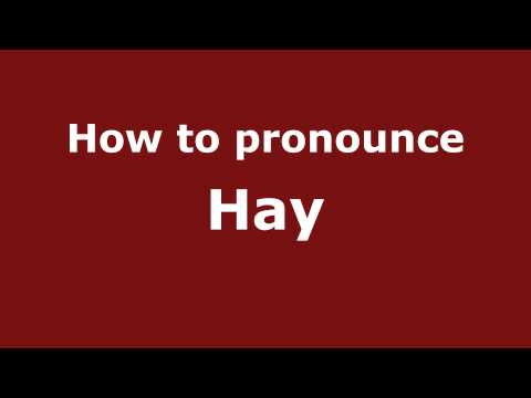 How to Pronounce Hay - PronounceNames.com