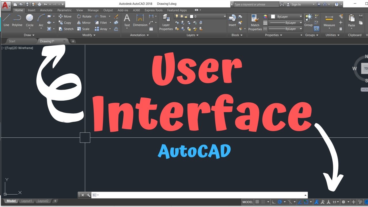 User Interface | Ribbon, Status Bar, Application Menu | AutoCAD Essentials