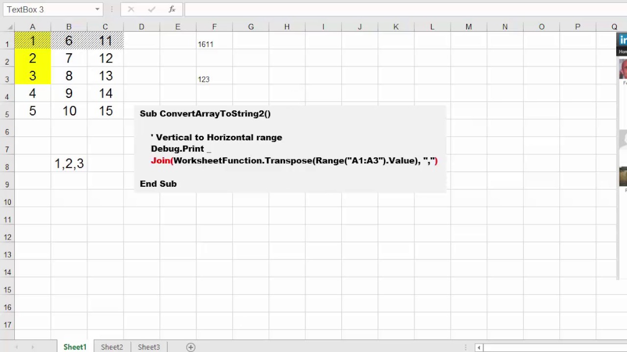 02 VBA   Convert Excel Range to String