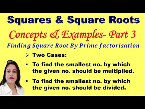 Concepts-Part 3 Prime Factorization -What no must be multiplied/divided-Squares & Sq. Roots DAV Math