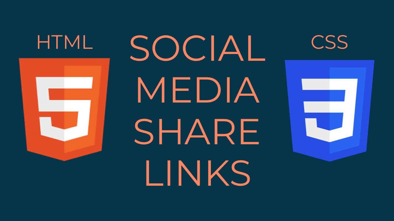 How to make Social Share buttons - basic HTML and CSS Web Development Projects for Beginners