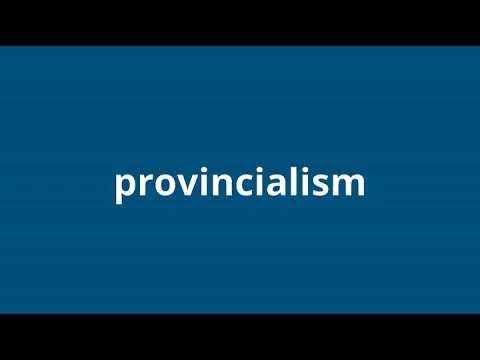 what is the meaning of provincialism