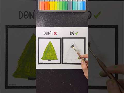 How to Paint a Realistic Tree with Acrylics! 🤔✨🌲 Easy Art! 🤩 #art #painting #tree