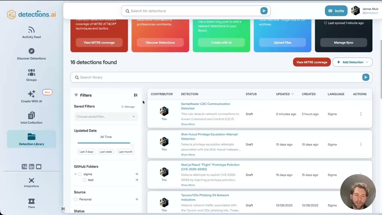 detections.ai + GitHub Sync Demo: Sync Smarter, Not Harder