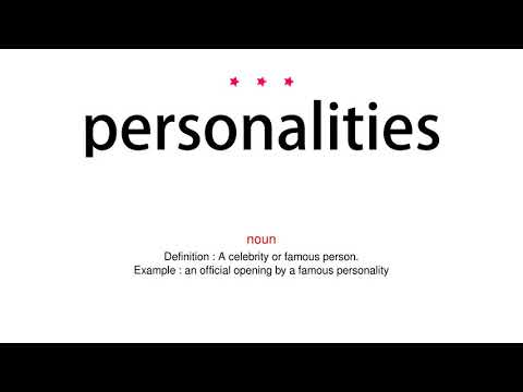 How to pronounce personalities - Vocab Today