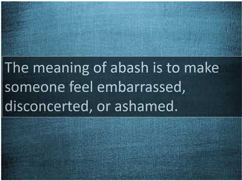 What Is Meaning Of Abash