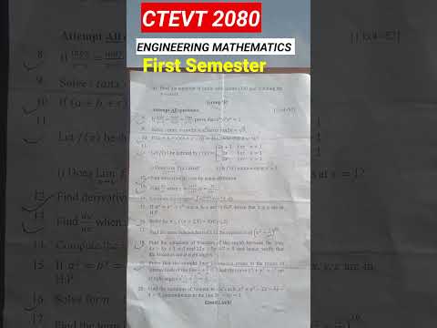 #Engineering Mathematics-I#first semester#ctevt 2081||@n2tutorial