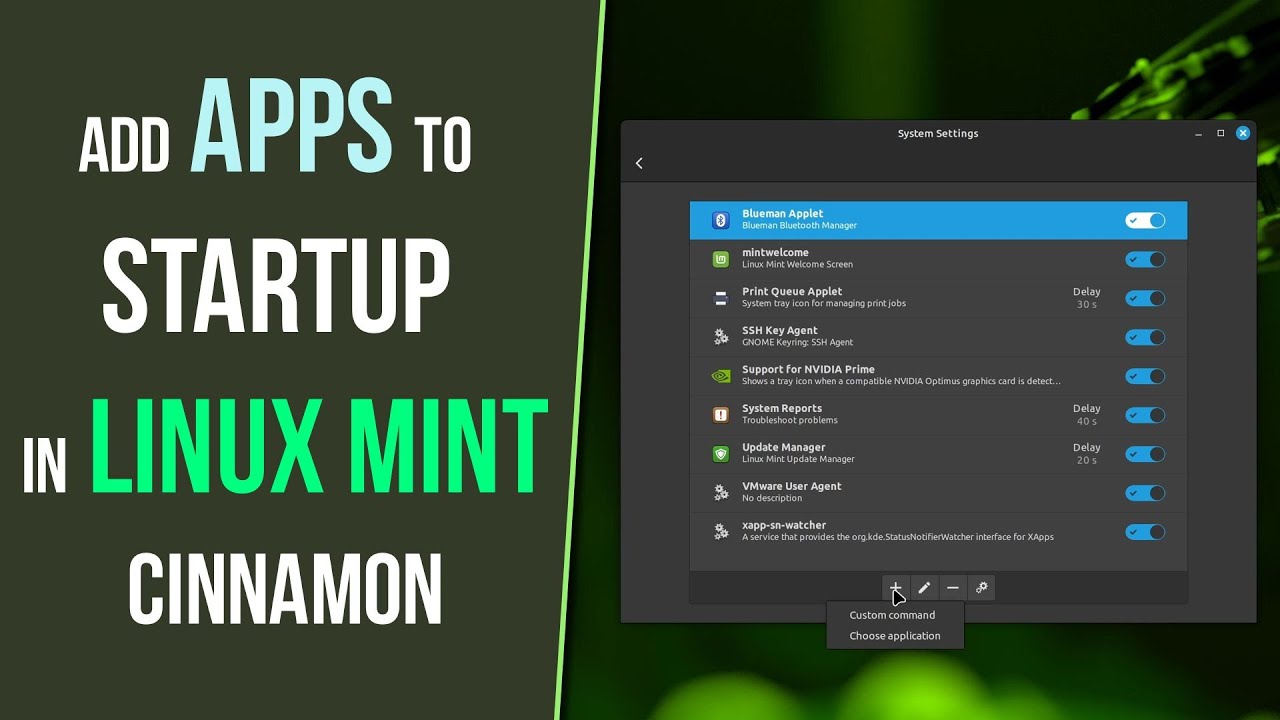 Add APPS to Startup in Linux Mint 21.2 Cinnamon (Iniciate Programs when PC Boots)