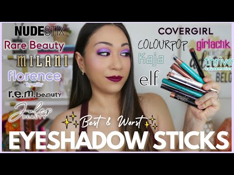 12 EYESHADOW STICKS // Testing & Reviewing One & Done Eyeshadows (Oily Lids, Hooded Eyes) Vegan & CF