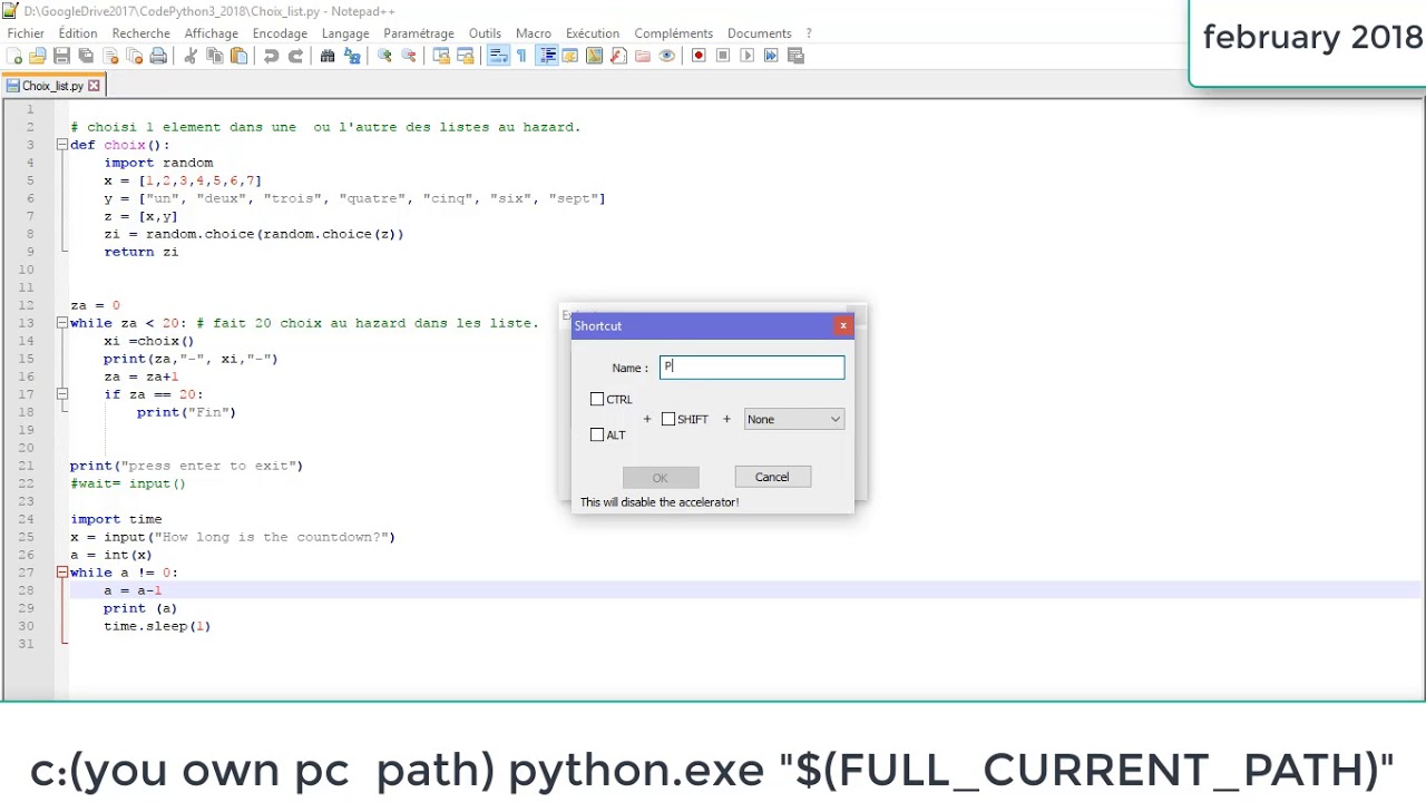 run python 3 from notepad++ - 2018