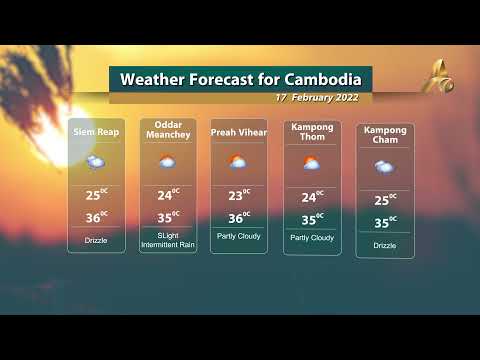Weather Forecast for Cambodia 17.02.2022
