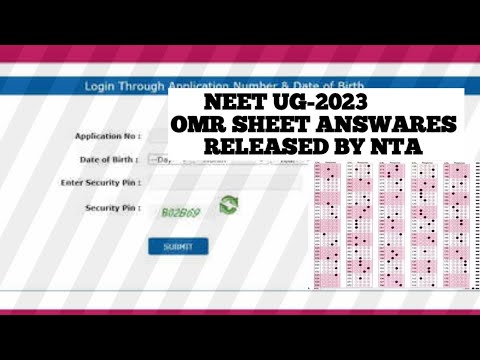NEET UG-2023 OMR SHEET ANSWARES RELEASED BY NTA