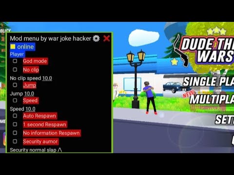 Dude theft wars mod menu by war JOKE hacker