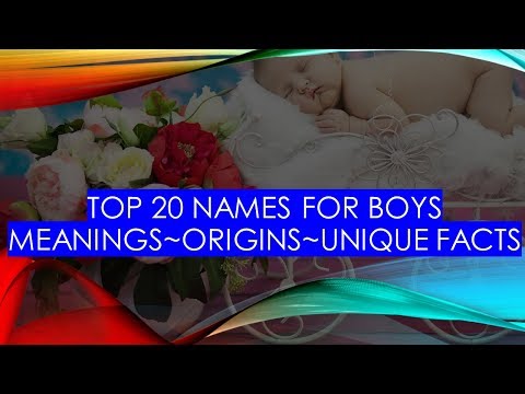 Top 20 names for boys || Meaning of baby names || Origin of names || Unique facts about Names