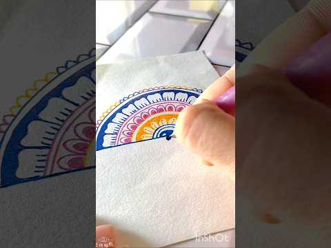 easy colourful mandala art ๐ฉทโจ๐ท๐#shotrs #craftiii #art