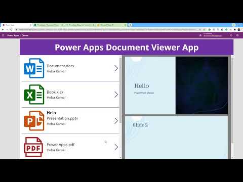 PowerApps document viewer (PDF, Word, PowerPoint, Excel, or any document type)
