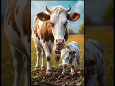 "Cow and Her Baby Planted a Marigold" #morphotoon #shortstory #cow #cowvideos