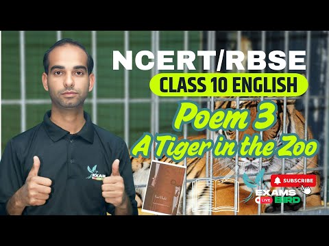 📝 Class 10 English Poem 3 – "A Tiger in the Zoo" | Explanation, Summary & Q&A 🐅📘