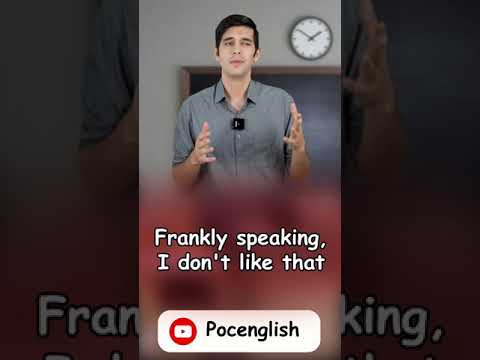 Different ways to say: To be honest! #english #vocabulary #grammar #ielts #shorts