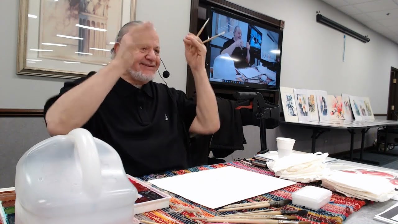 Carmelo Schifano Demonstrates for the Lakes Region Watercolor Guilds March meeting 2026