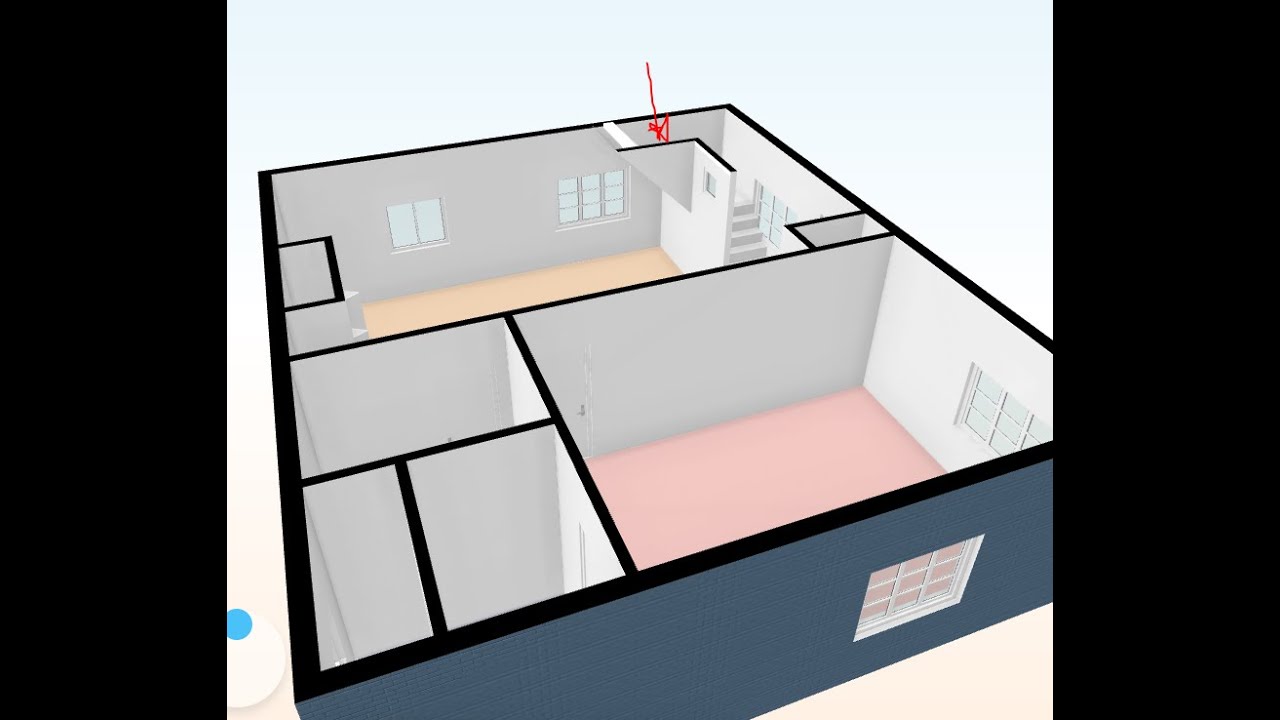 Floorplanner - angled wall from ceiling