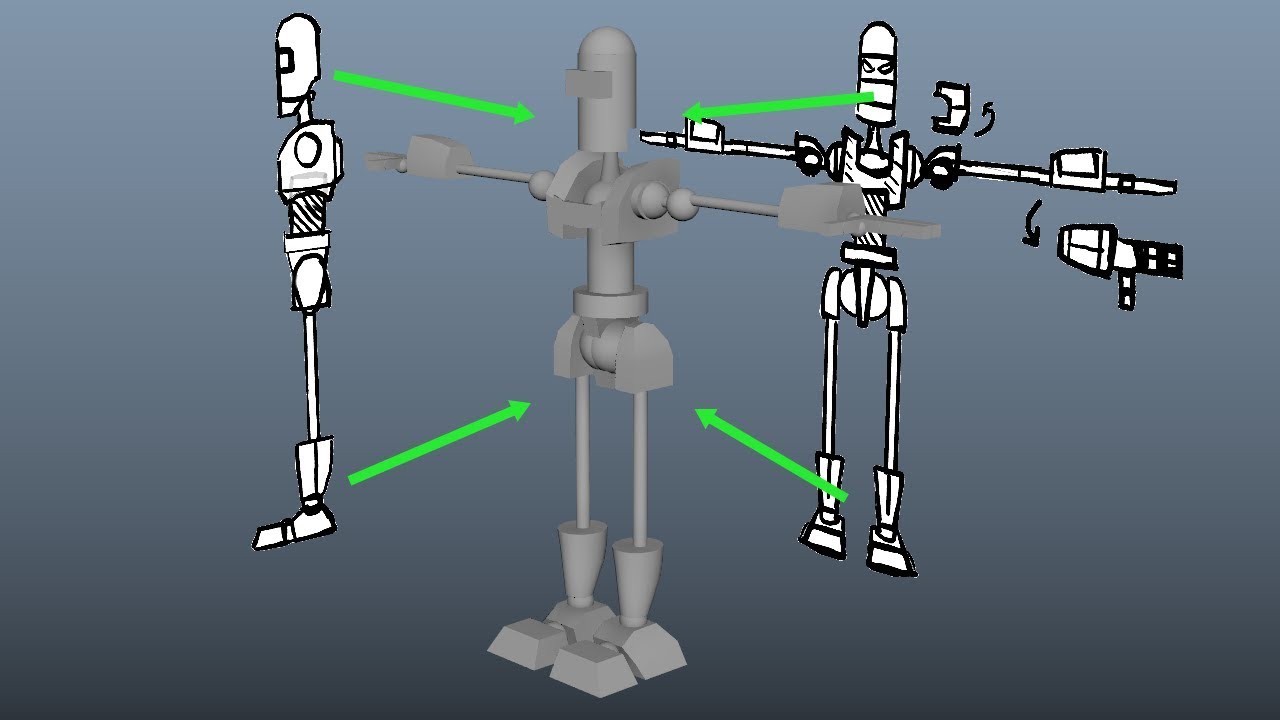 Maya: Blocking a Character Model