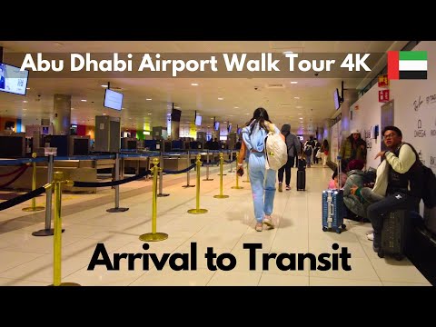 Abu Dhabi International Airport AUH Walk Tour 4K