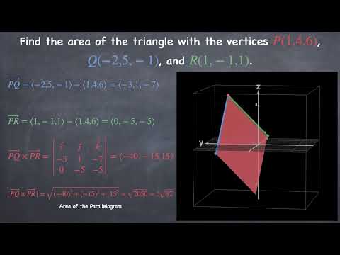 Area of Triangle in 3D Space Example
