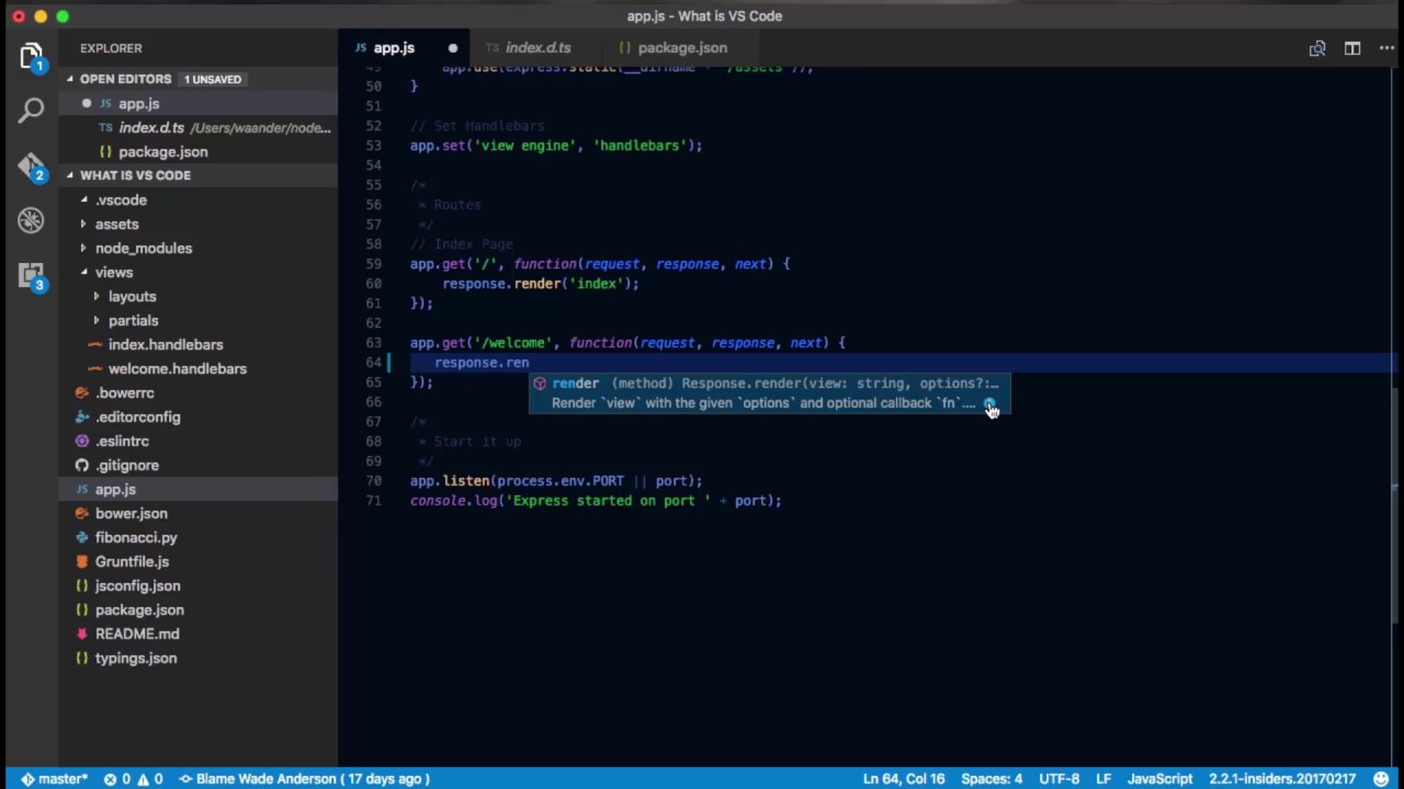 VS Code - IntelliSense