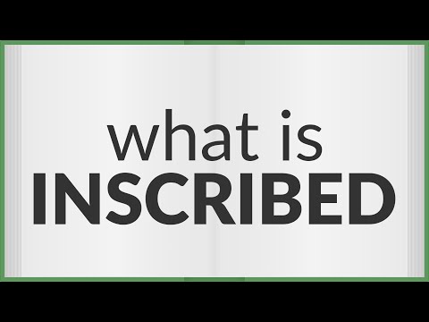 Inscribed | meaning of Inscribed