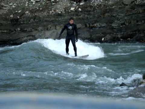 Jeff Brooks Riversurfing in Landlocked Alberta .wmv