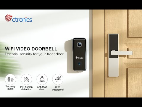 Ctronics 1080P FHD Doorbell Camera Wireless with Chime