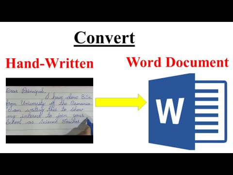 Convert Handwritten Text to Word Document