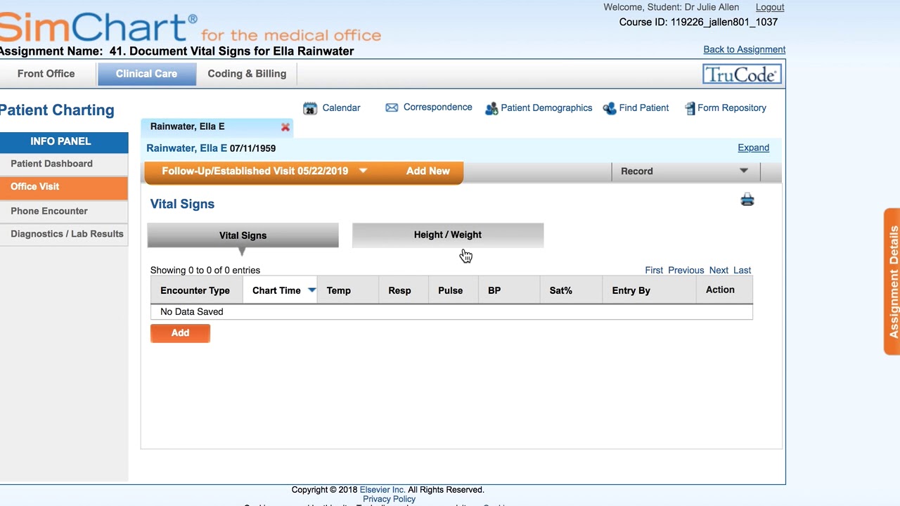 SimChart assignment #41