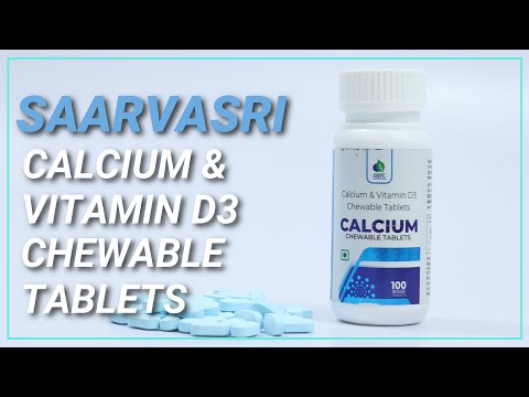 Calcium & Vitamin D3 Chewable Tablets [English] | Saarvasri Herbs