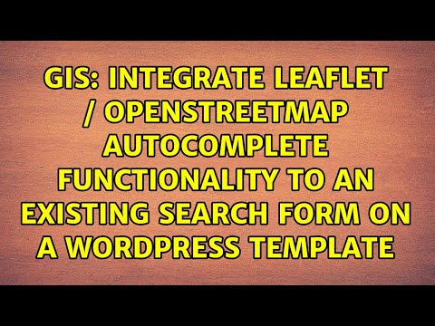 Integrate Leaflet / OpenStreetMap autocomplete functionality to an existing search form on a...