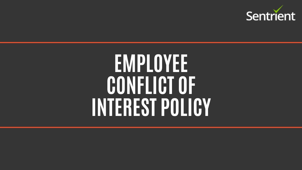 Conflict Of Interest Policy Template | Sentrient