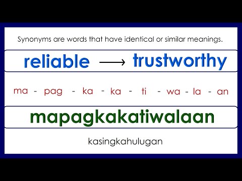 60 English Tagalog Synonyms # 116 ( to expand your vocabulary )