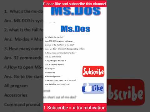 full knowldege of Ms-dos