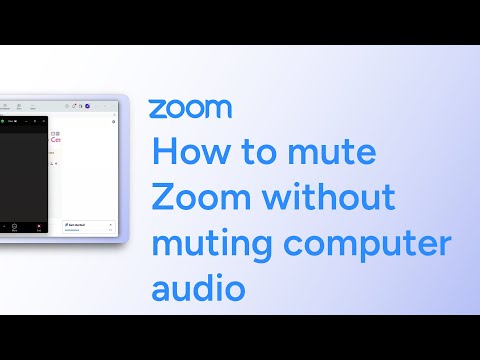 How to mute Zoom without muting computer audio