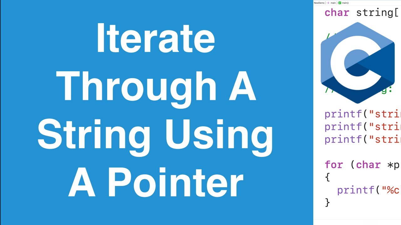 Iterate Through A String Using A Pointer | C Programming Example
