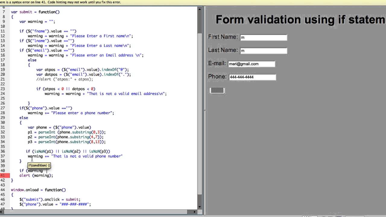 mccmeri: JavaScript Form Validation.mp4