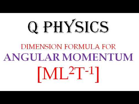 ANGULAR MOMENTUM DIMENSION FORMULA