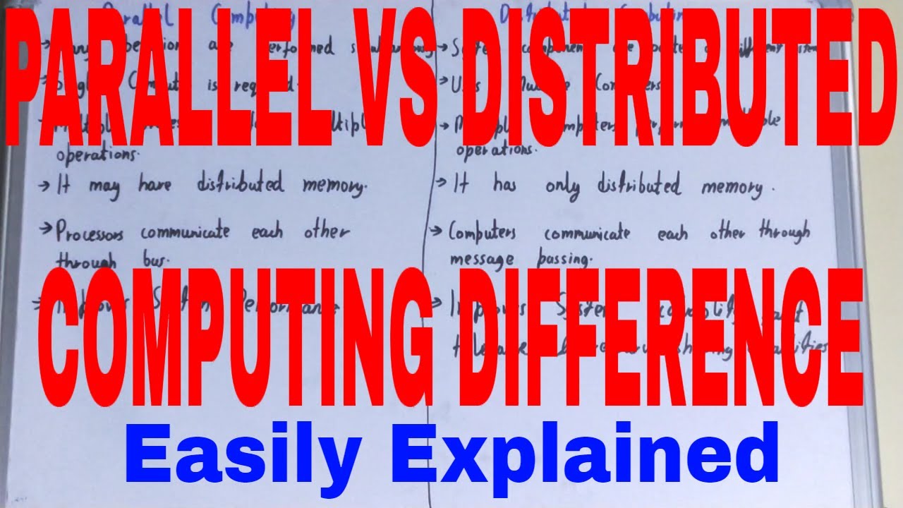 Parallel Computing vs Distributed Computing|Difference between Parallel and Distributed Computing