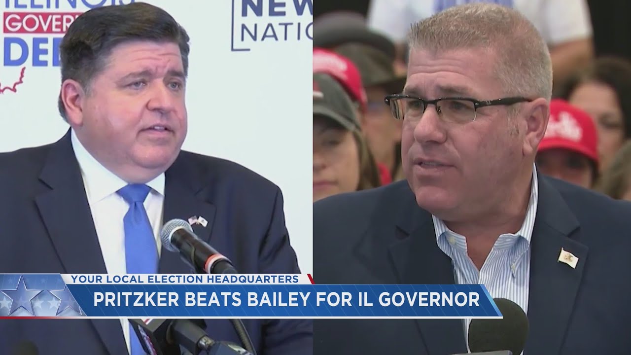 Illinois Gov. J.B. Pritzker beats GOP foe Darren Bailey in pricey race