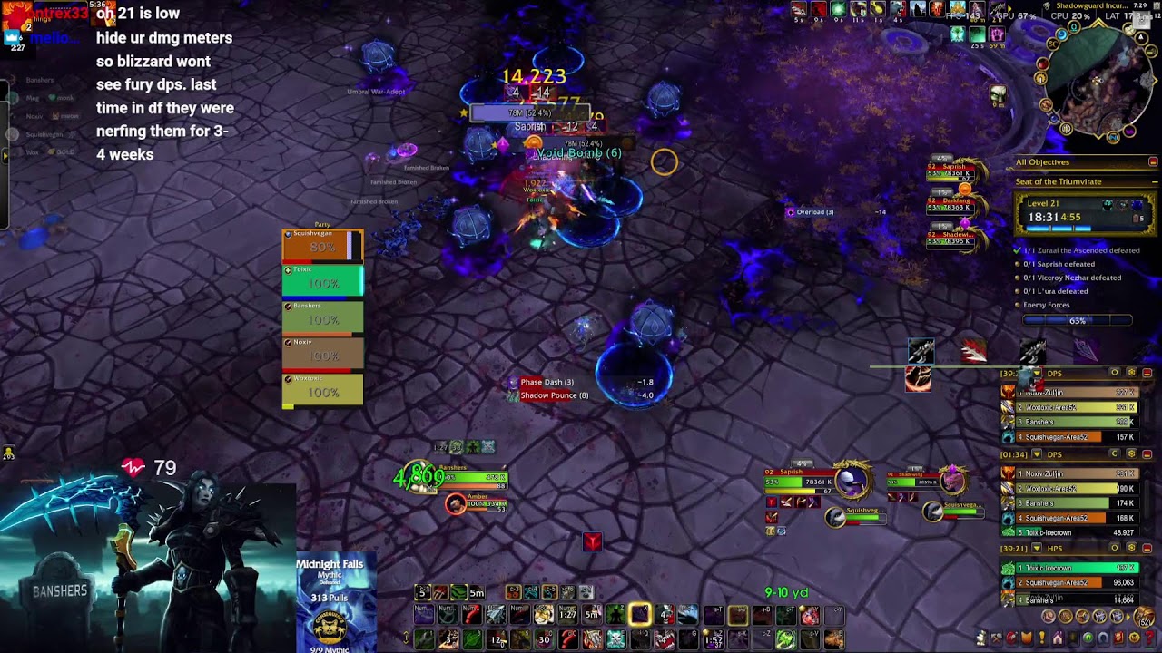Mega Key Session (4013 io, HoF Hunter) !talents !spec !dw !tuning