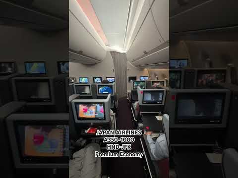 Japan airlines A350-1000 HND-JFK Premium Economy #JAL #airbus