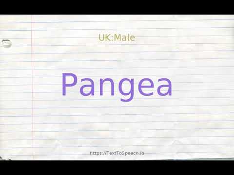 How to pronounce pangea