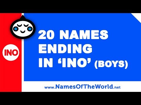 20 boy names ending in INO - the best baby names - www.namesoftheworld.net