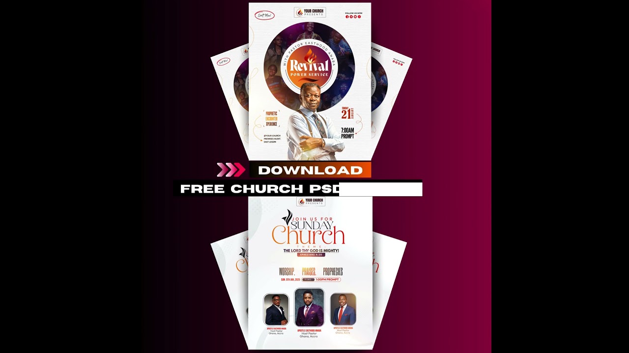 FREE PSD Church Flyer Files - Fully Editable!